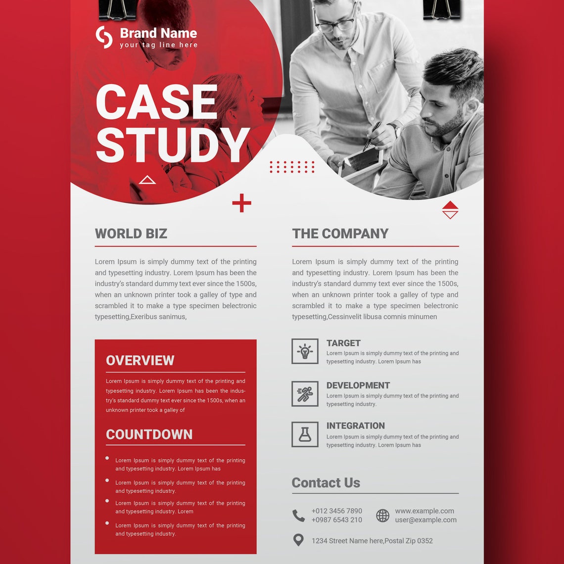 Printable Case Study Flyer Template | 2 Page Photoshop, Illustrator & Indesign Template ...