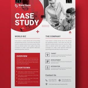 Printable Case Study Flyer Template | 2 Page Photoshop, Illustrator ...