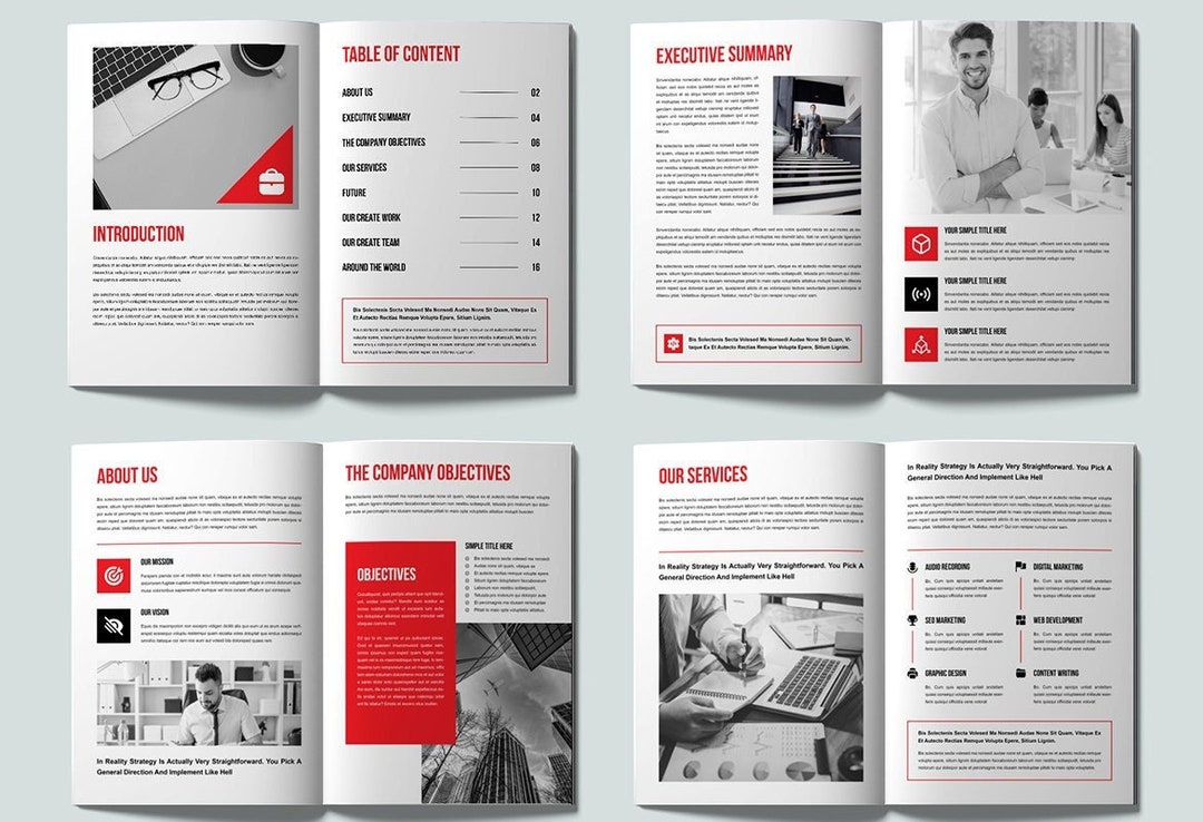 Company Profile Design Layout - Etsy