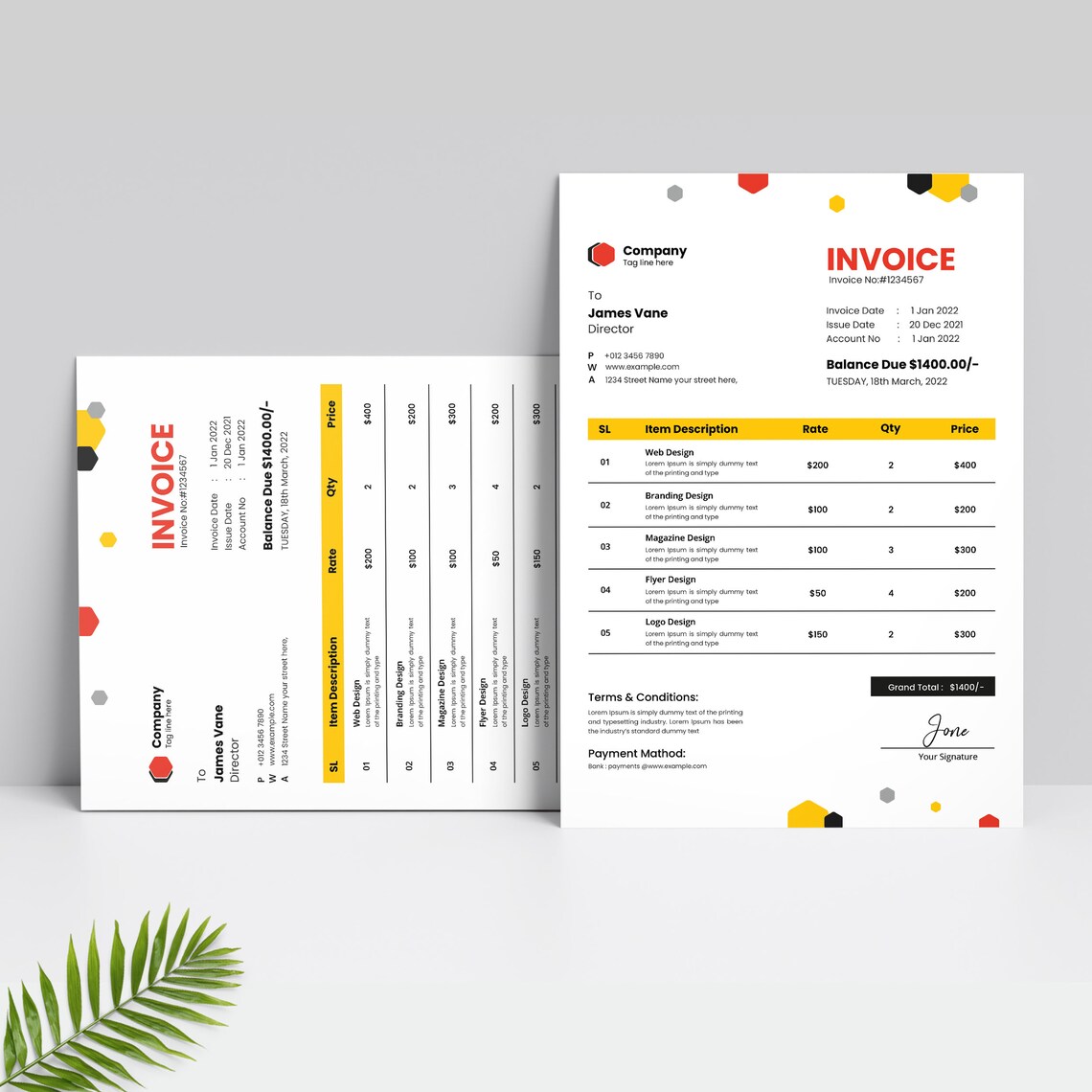 New Invoice 2022 2023 2024 2025 - Etsy Canada