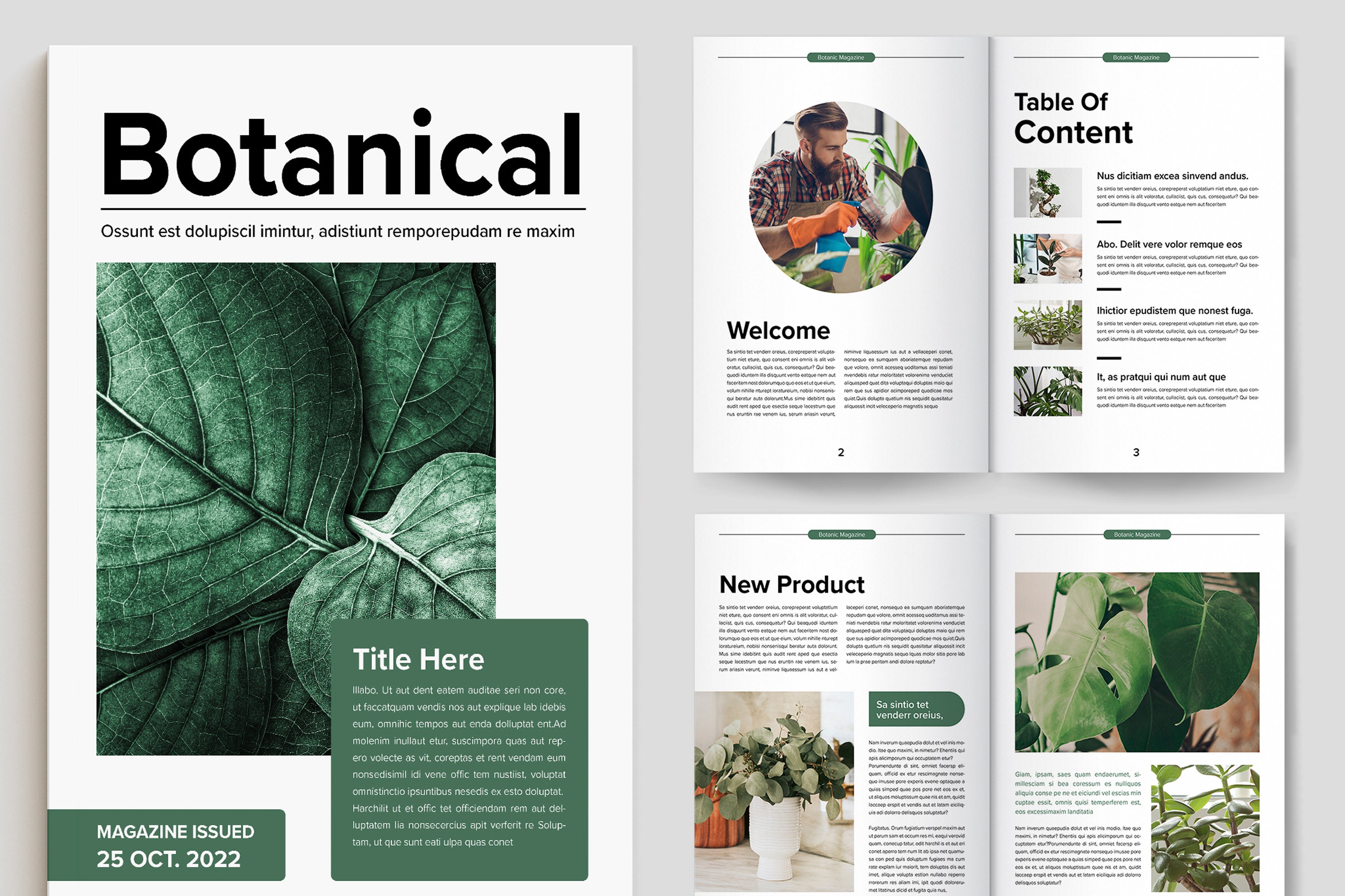 Botanical Magazine Design Template | Botanical Magazine 2023 - Etsy