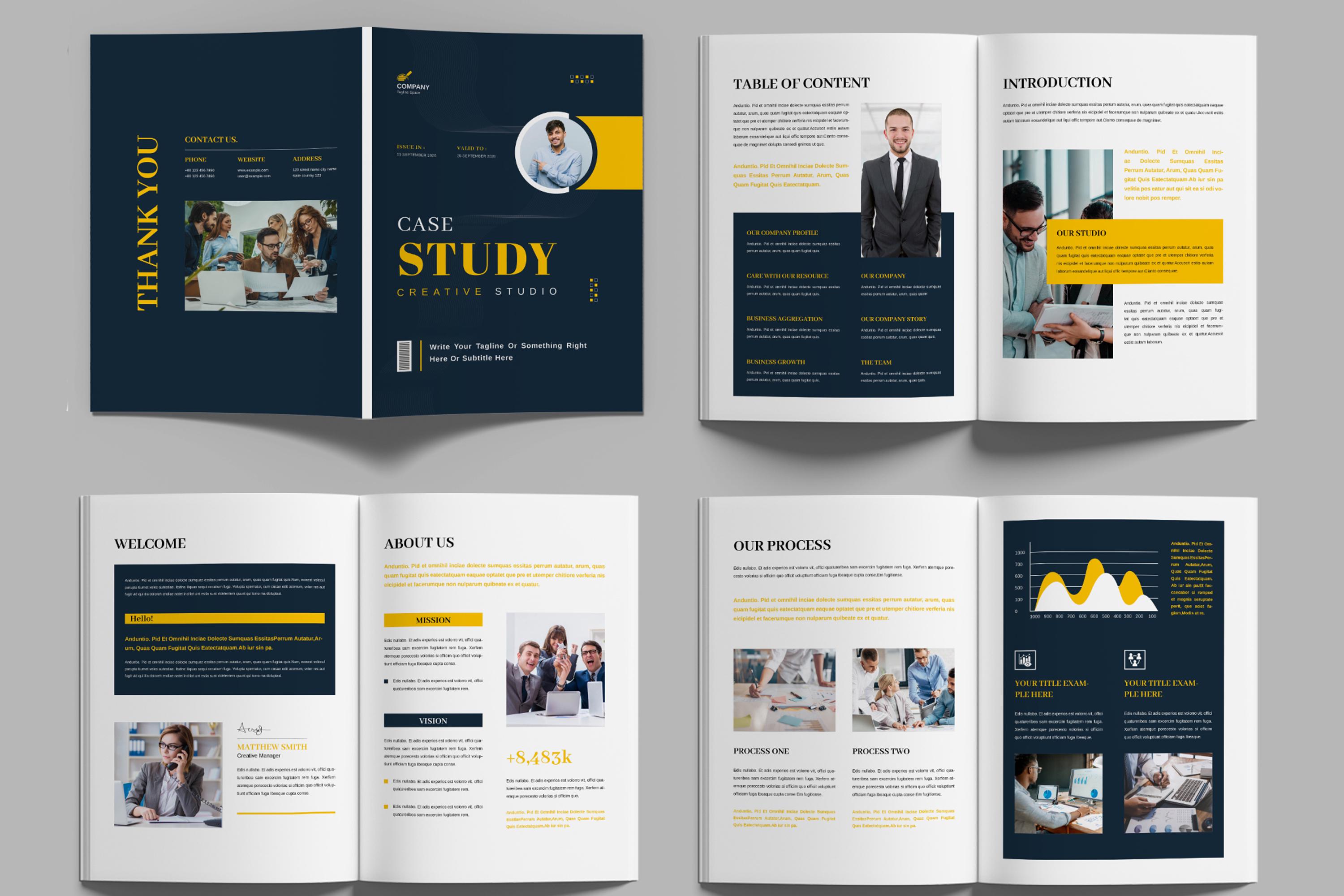 Case Study Booklet Template - Etsy