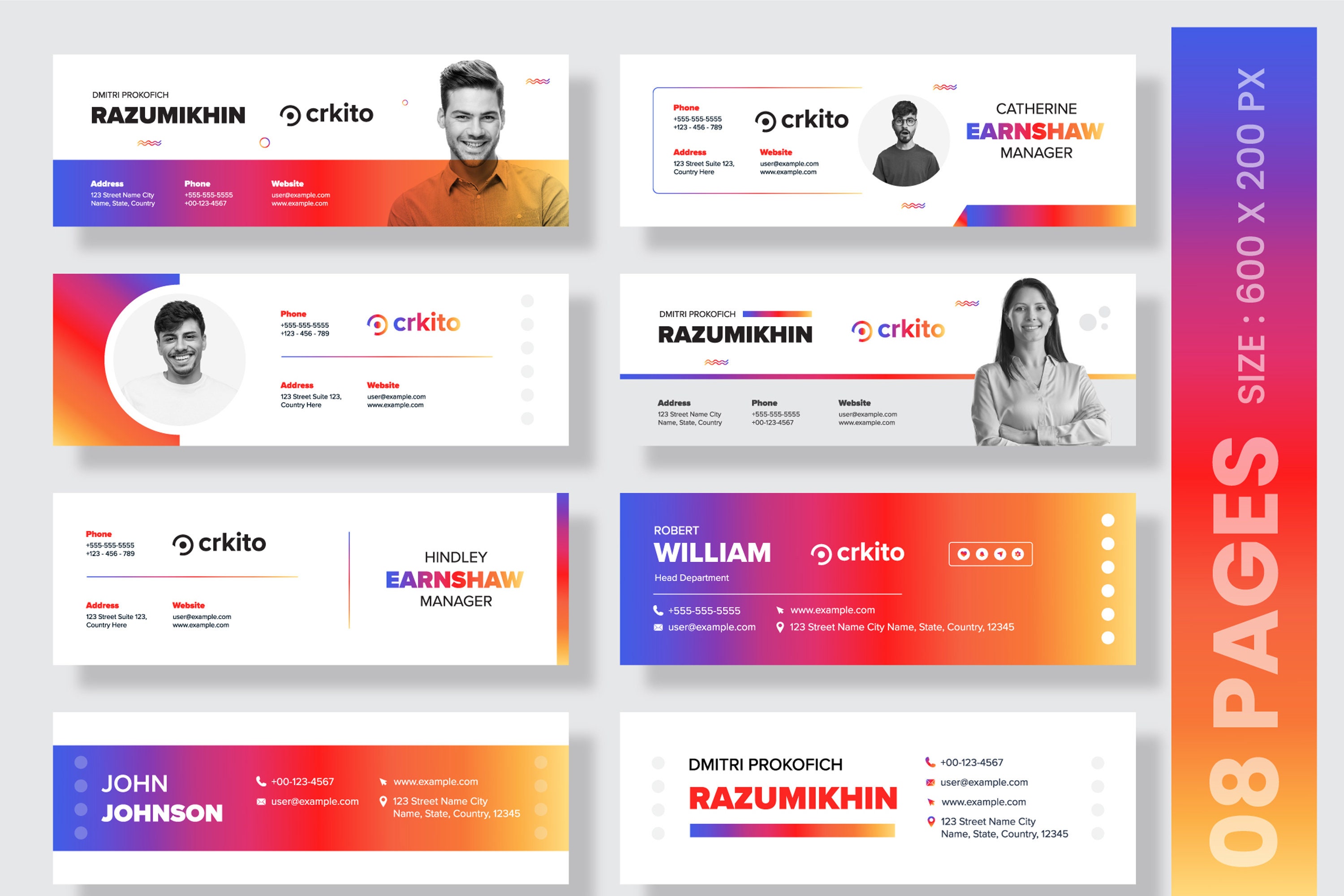 Email Signature Template, Graphic Designer Email Signature, Email ...