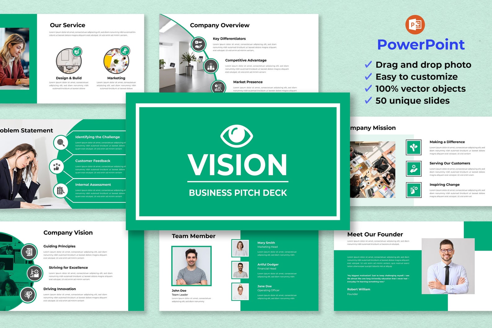 Business Pitch Deck Template | Presentation Templates | Editable Pitch ...