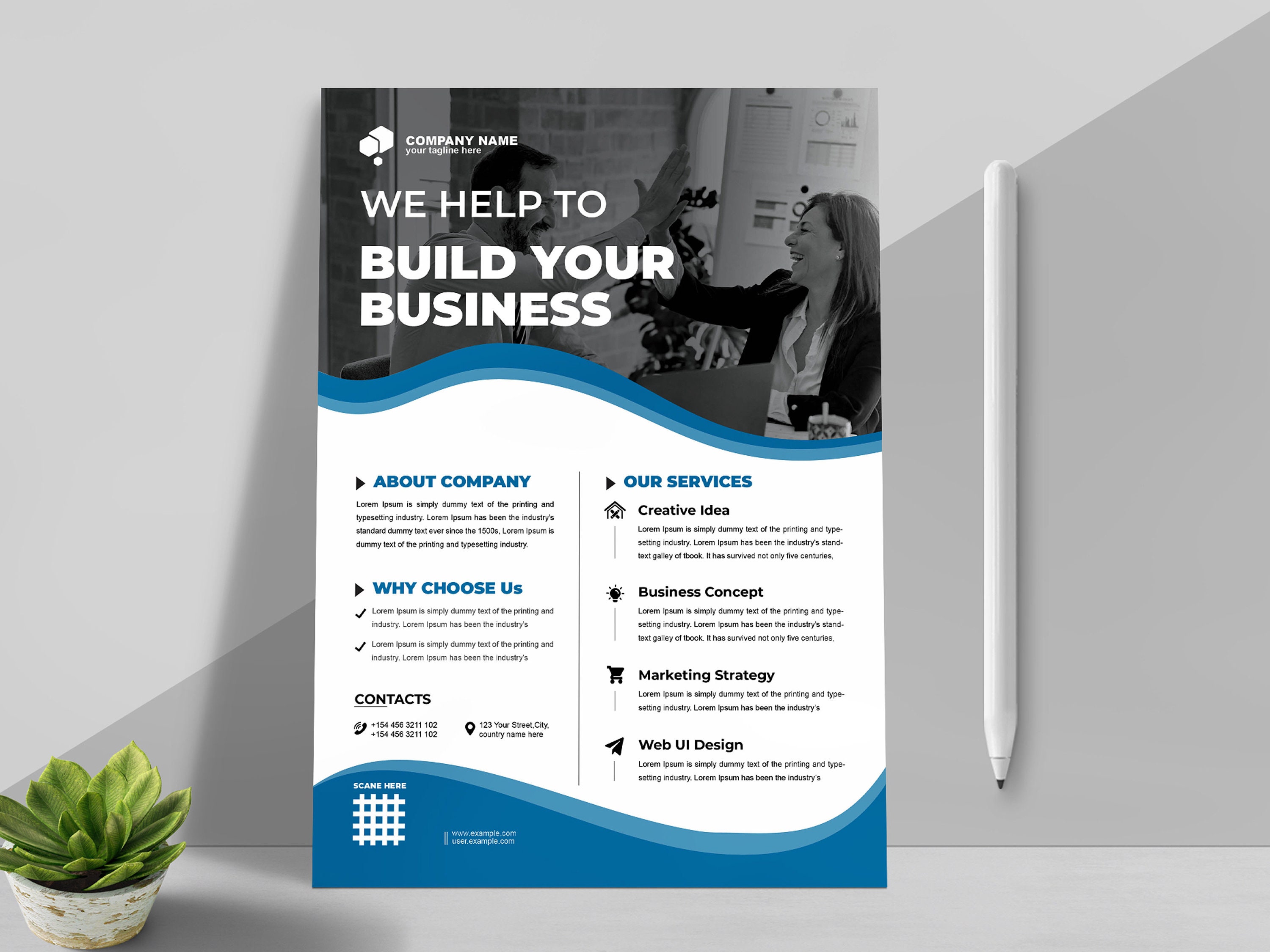 Corporate Flyer Template Business Printable Easy Edit Flyer Template ...