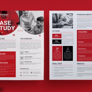 Printable Case Study Flyer Template | 2 Page Photoshop, Illustrator ...