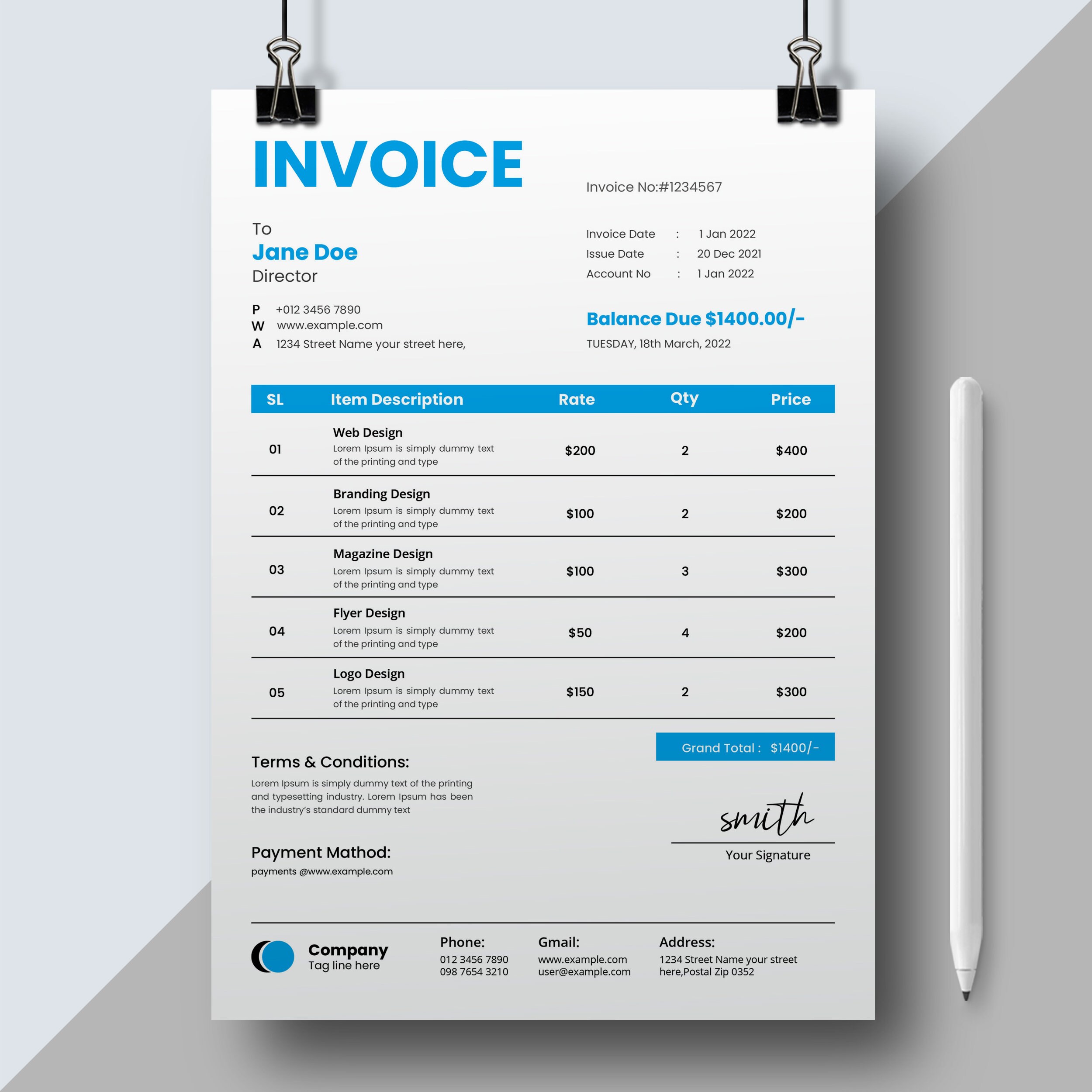 New Invoice Design - Etsy