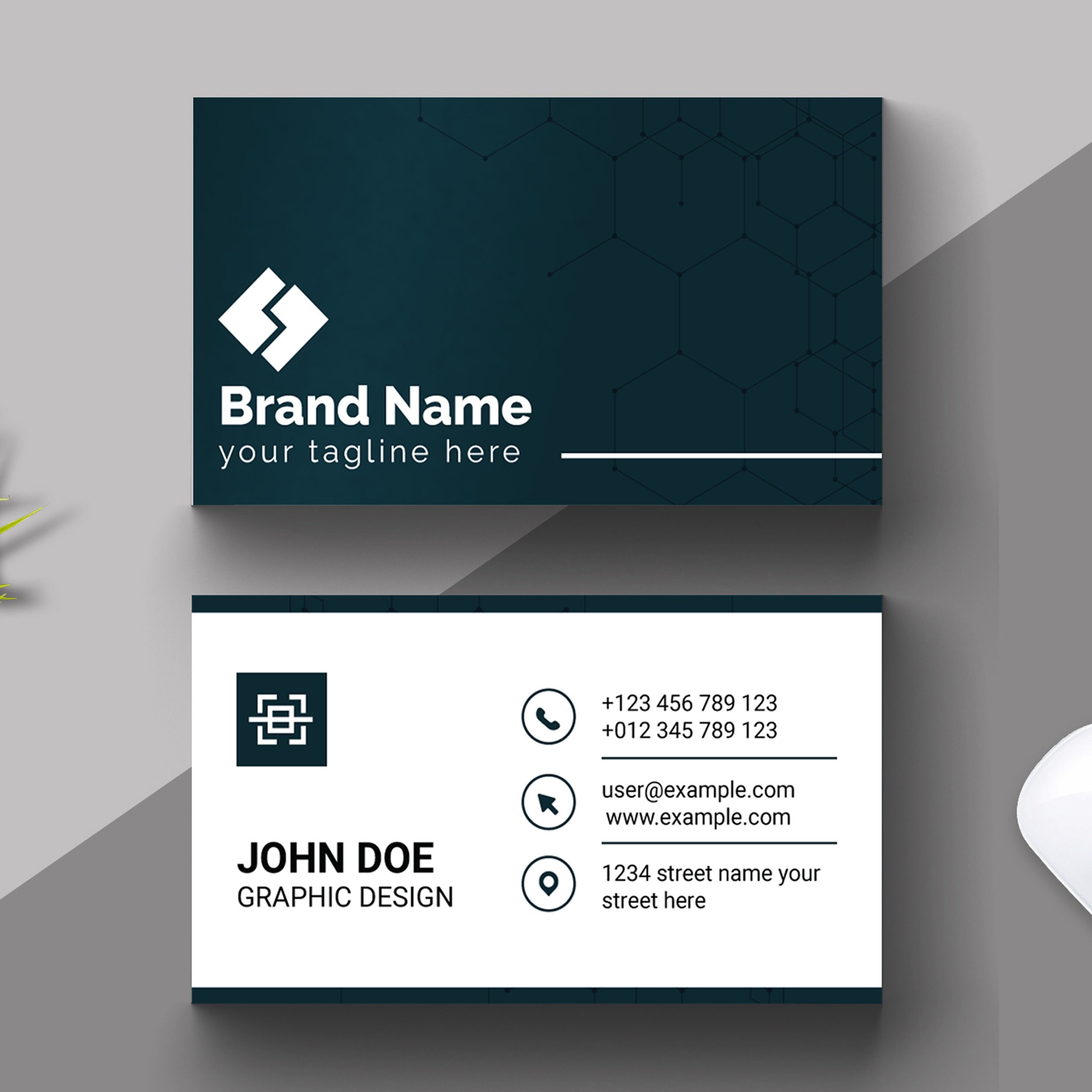 Simple Business Card Layout | Printable Business Card Template ...