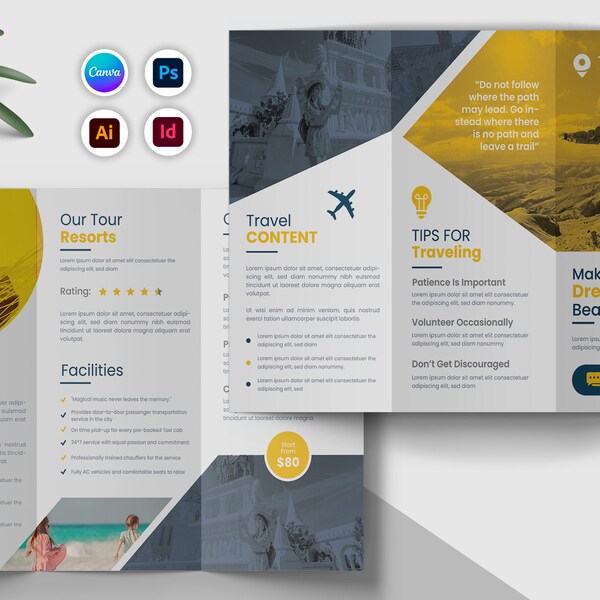 Trifold Business Brochure Layout | Instant Download & Canva Editable - Etsy