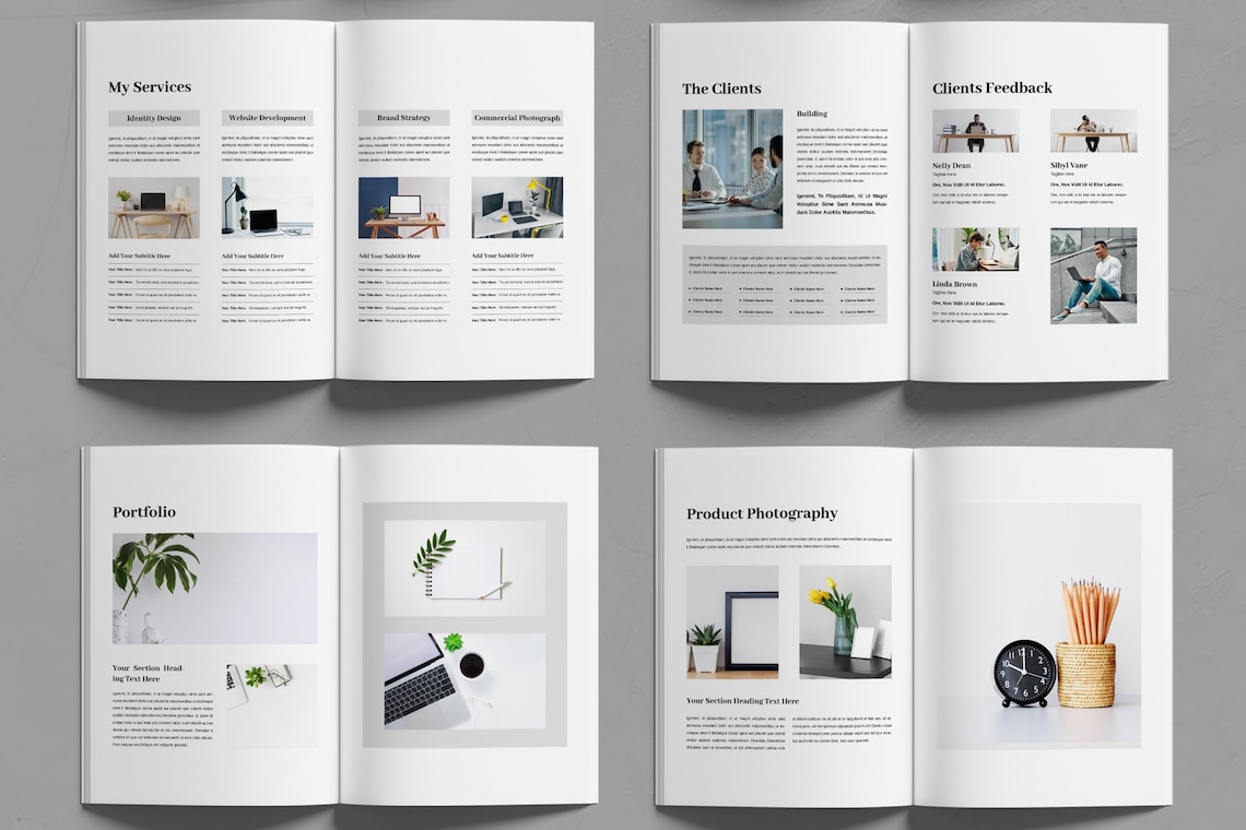 Portfolio Template Layout - Etsy