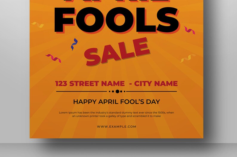 April Fools Flyer Template Design - Etsy