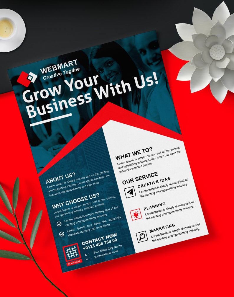 Flyer Template Design Corporate Layout - Etsy