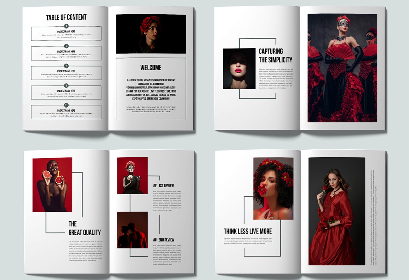 Modern Lookbook Magazine Layout - Etsy