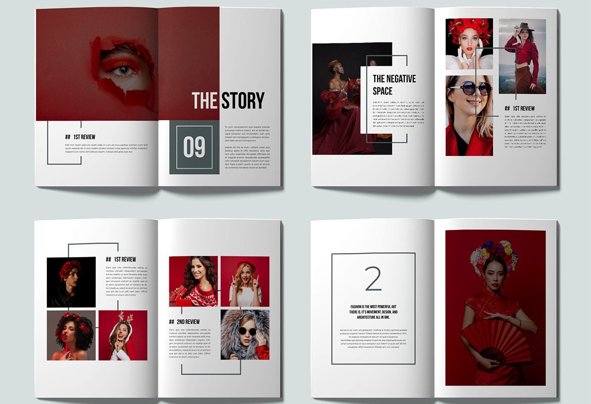 Modern Lookbook Magazine Layout - Etsy