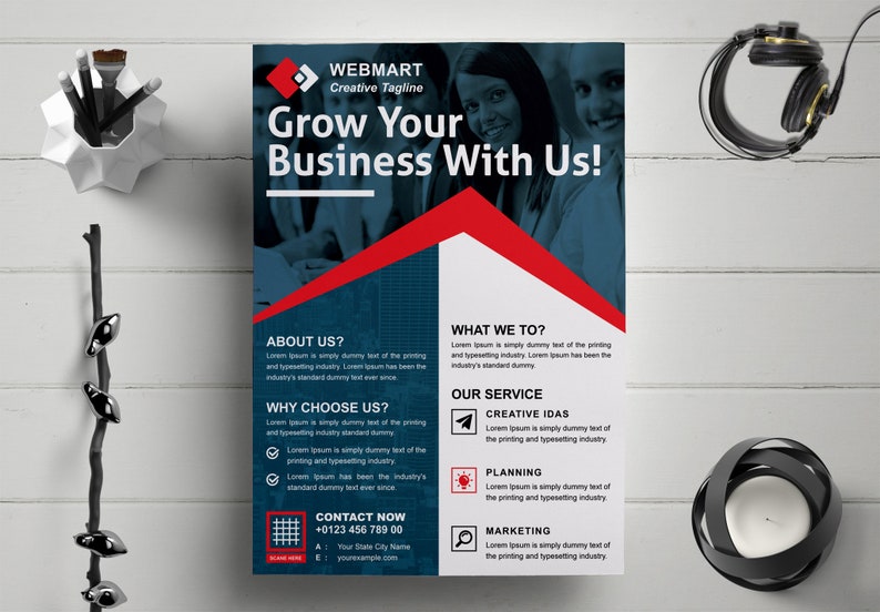 Flyer Template Design Corporate Layout - Etsy