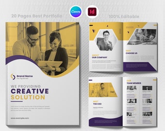 Canva Bifold Brochure Etsy