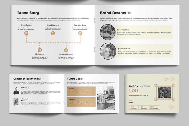 Creative Brand Profile Template Layout - Etsy