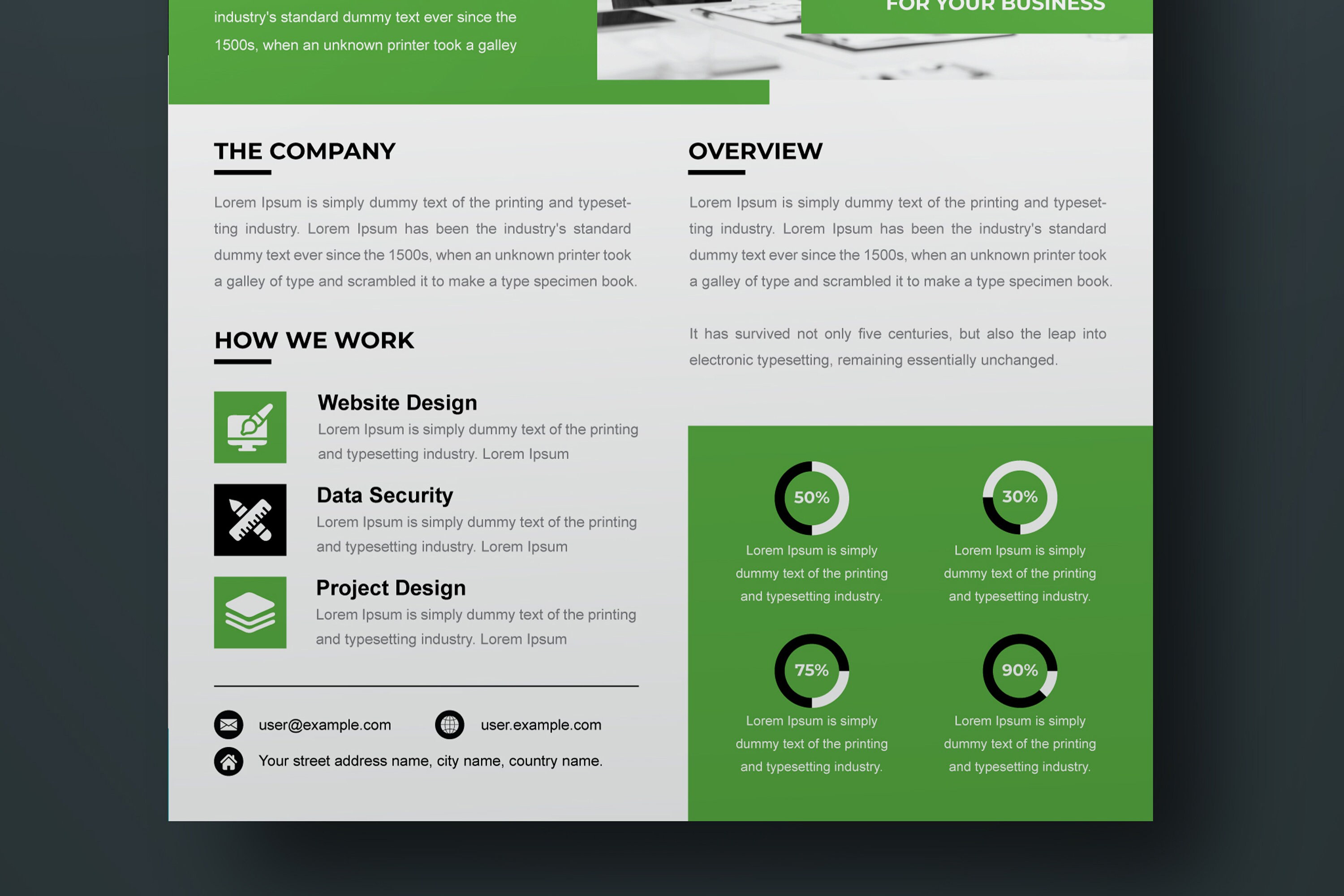 Case Study Layout With Green Accents | Instant Download & Canva ...