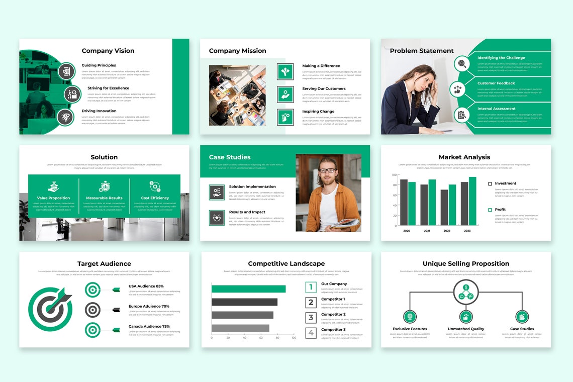 Business Pitch Deck Template | Presentation Templates | Editable Pitch ...
