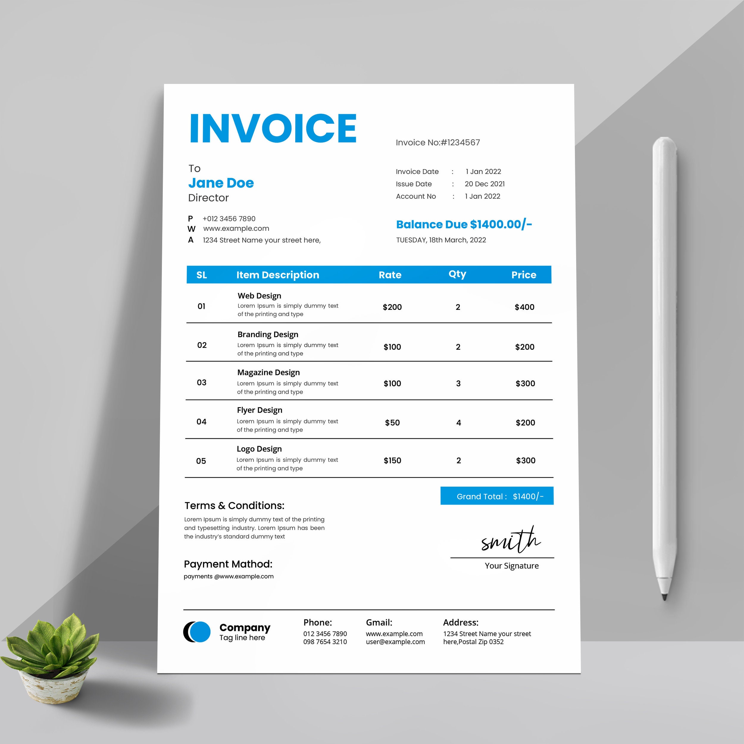 New Invoice Design - Etsy