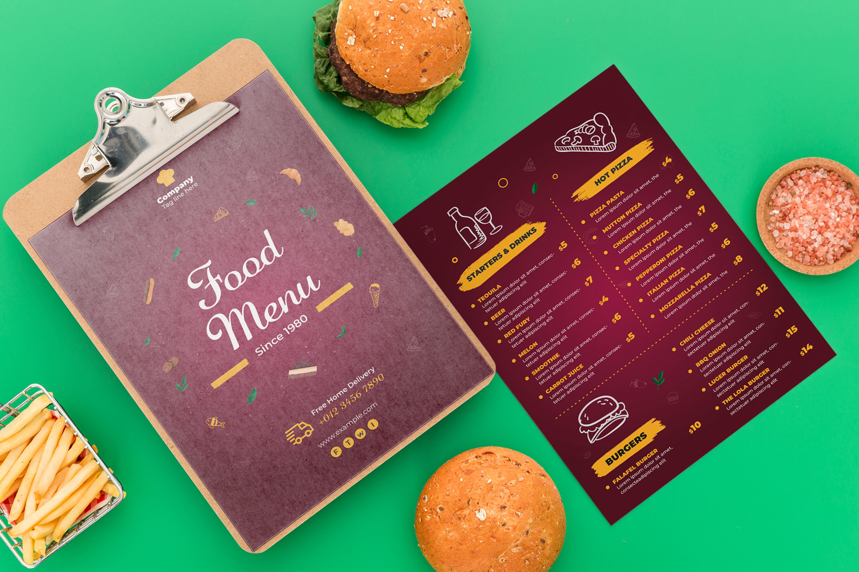 Food Menu | Restaurant Food Menu | Printable Restaurant Menu Template ...