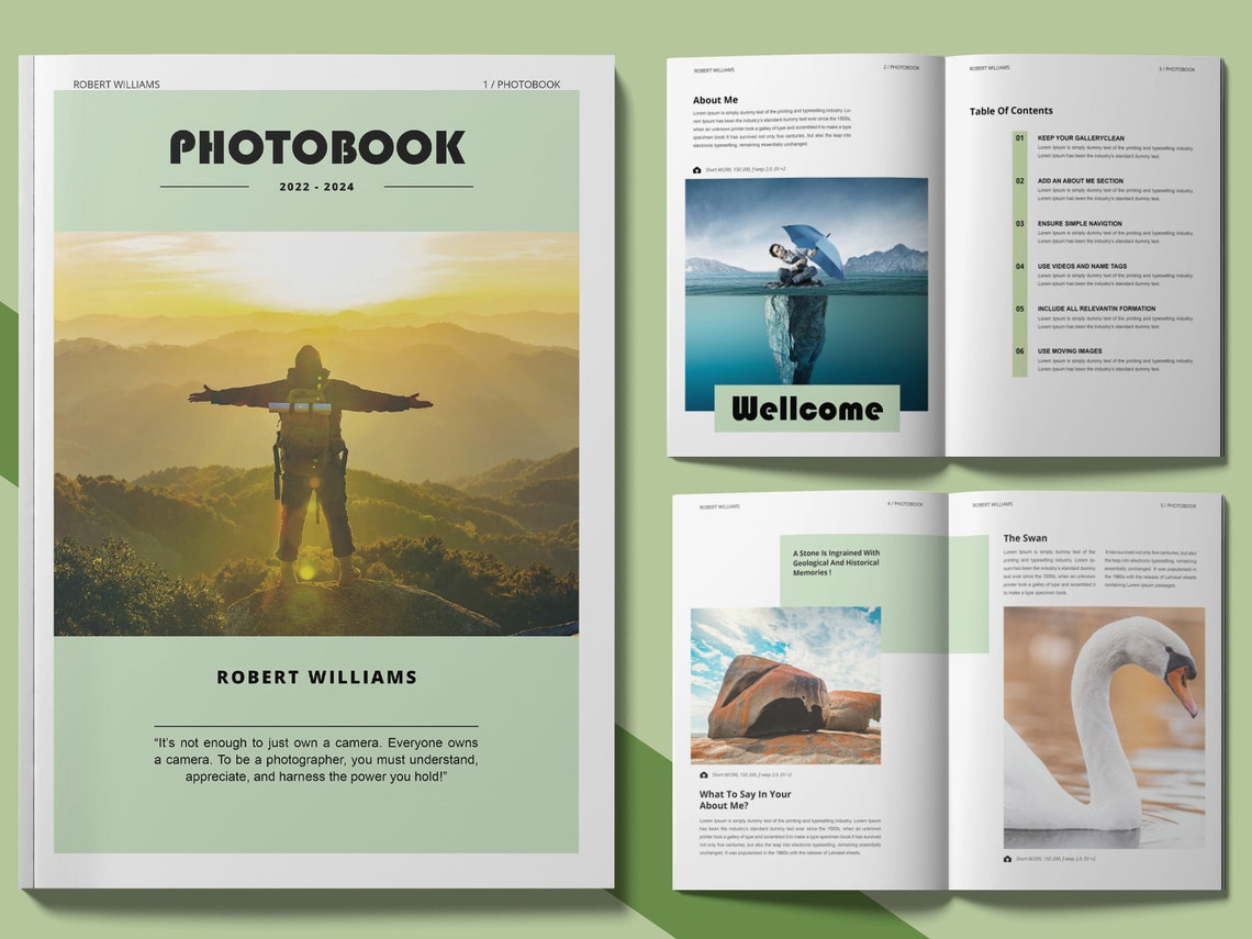Look Book Photo Magazine Template Design 2023 2022 - Etsy