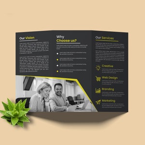 Trifold Brochure Template Design - Etsy