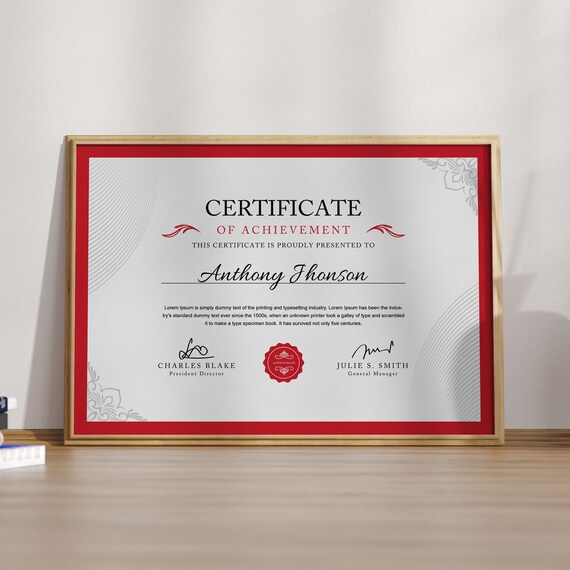 New Certificate Template Design | Etsy