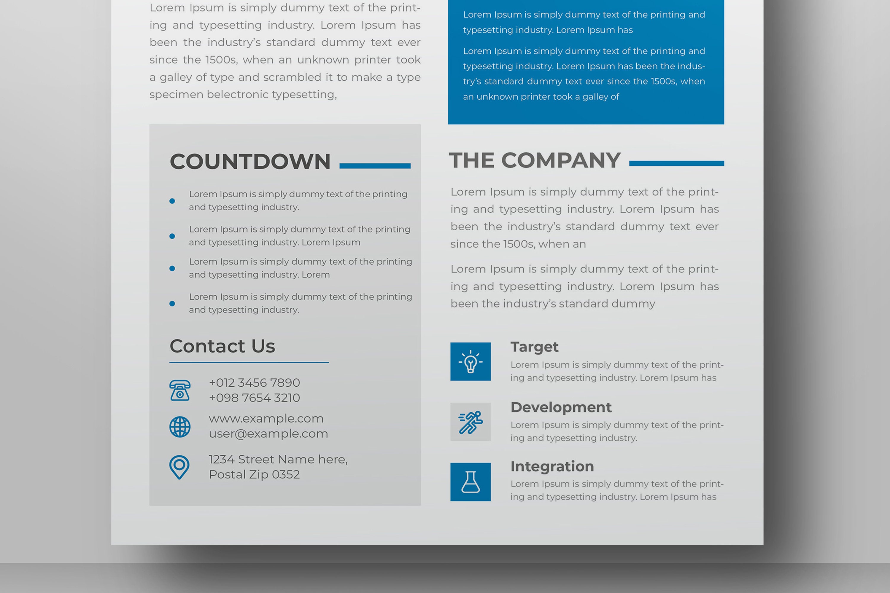 Clean Case Study Template, Case Study Flyer Template, - Etsy