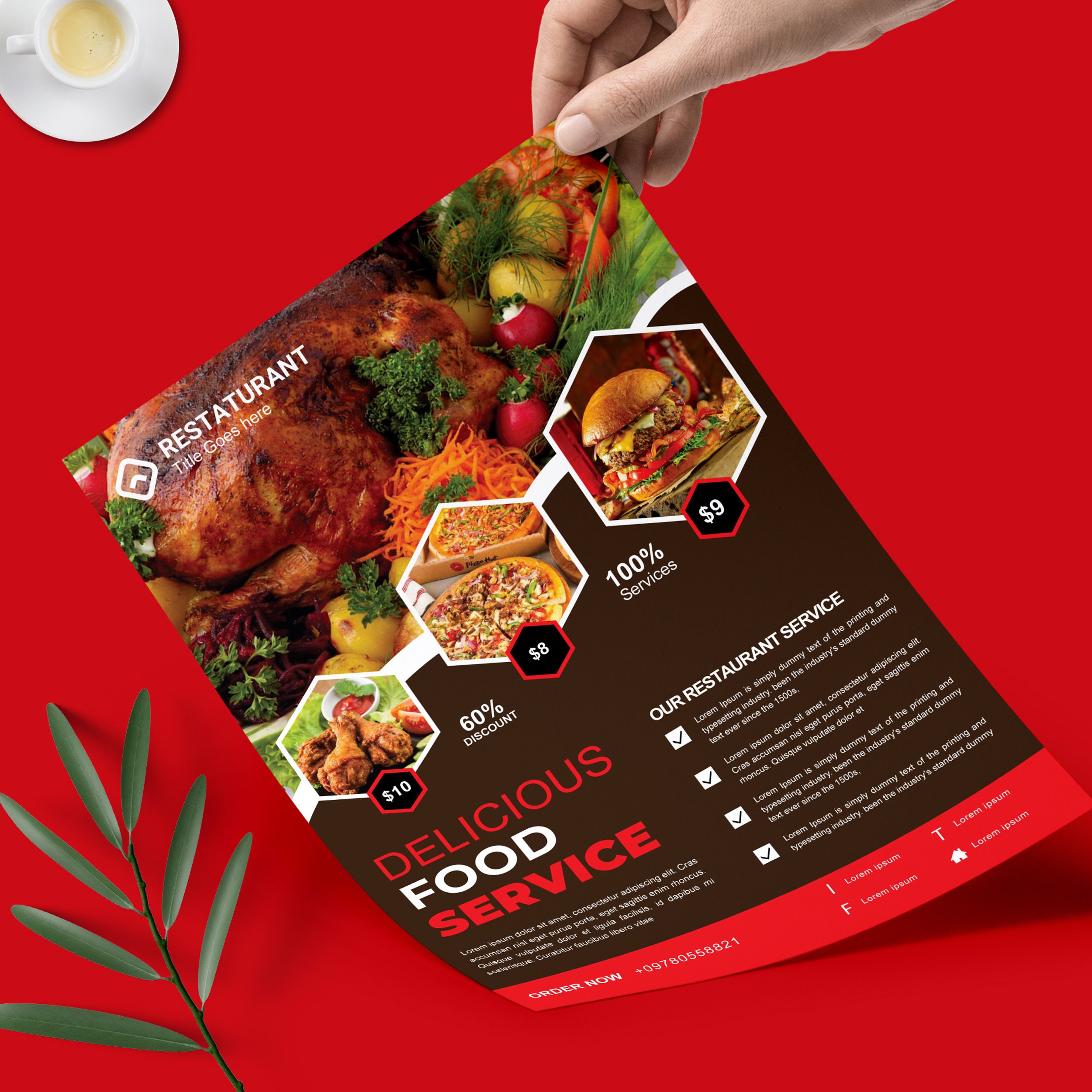 Food Service Flyer Template Design - Etsy