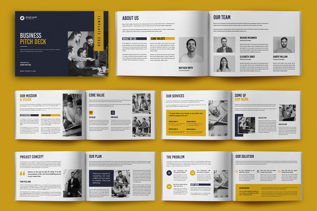 Project Pitch Deck Brochure Template - Etsy Canada