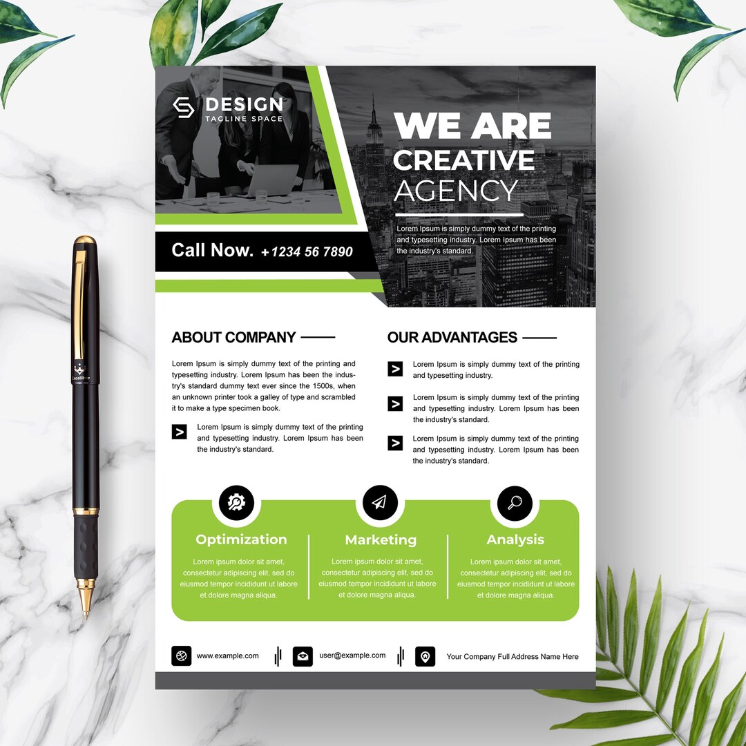 Flyer Layout Template Design - Etsy