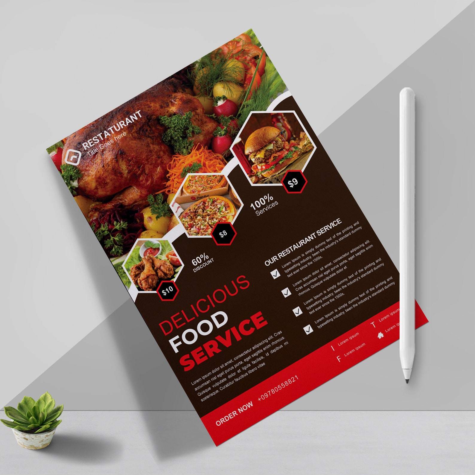 Food Service Flyer Template Design - Etsy