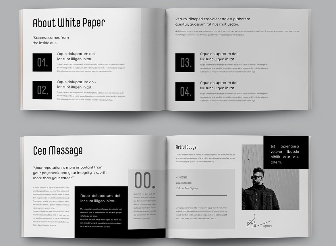 White Paper Layout - Etsy