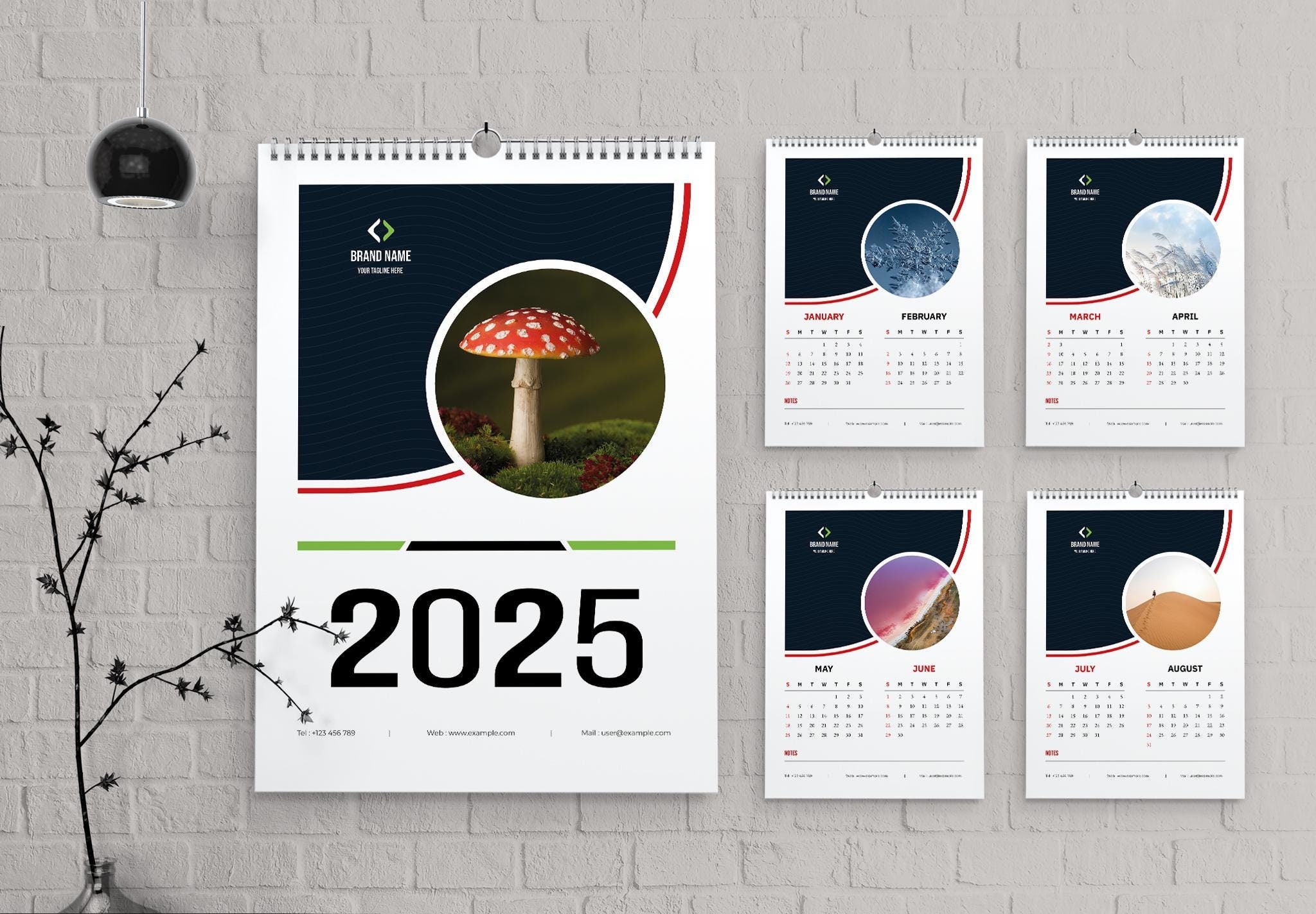 Wall Calendar Layout - Etsy