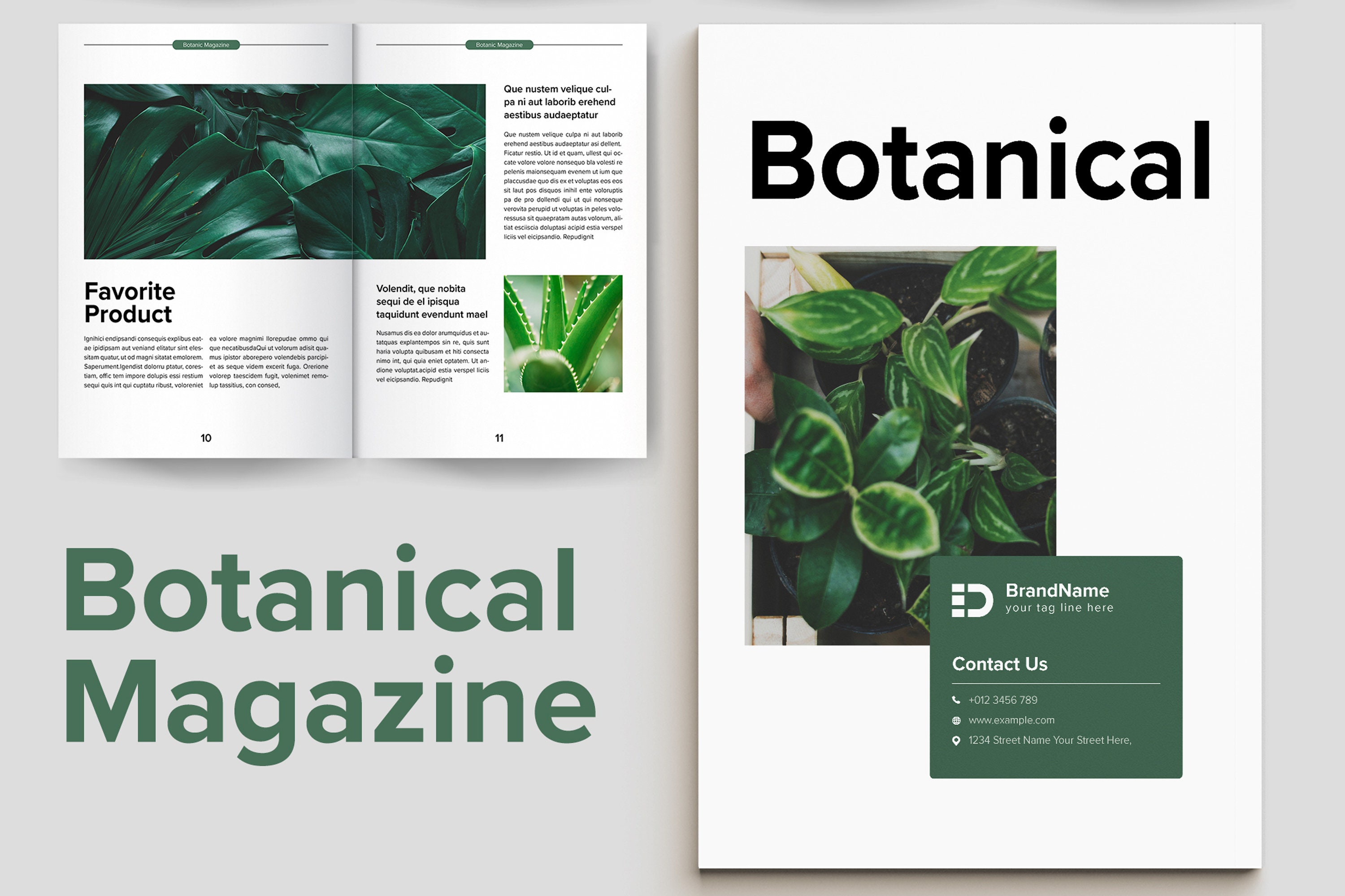 Botanical Magazine Design Template | Botanical Magazine 2023 - Etsy