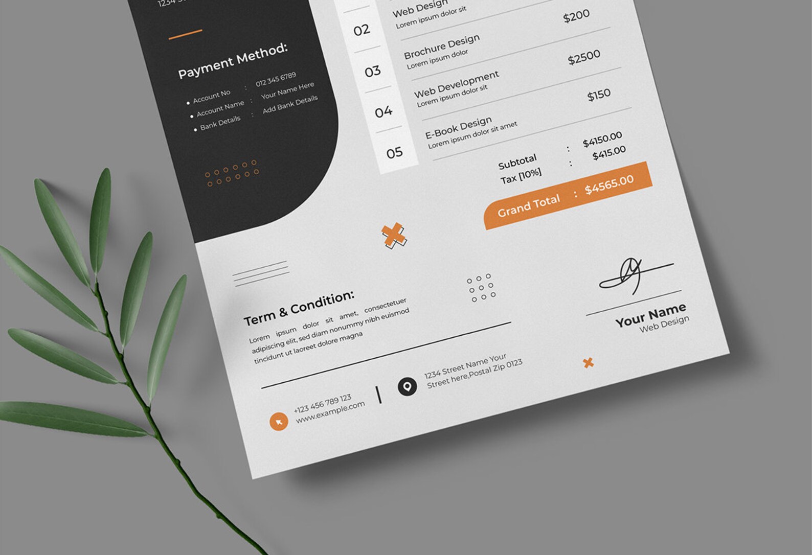 Creative Invoice Template - Etsy