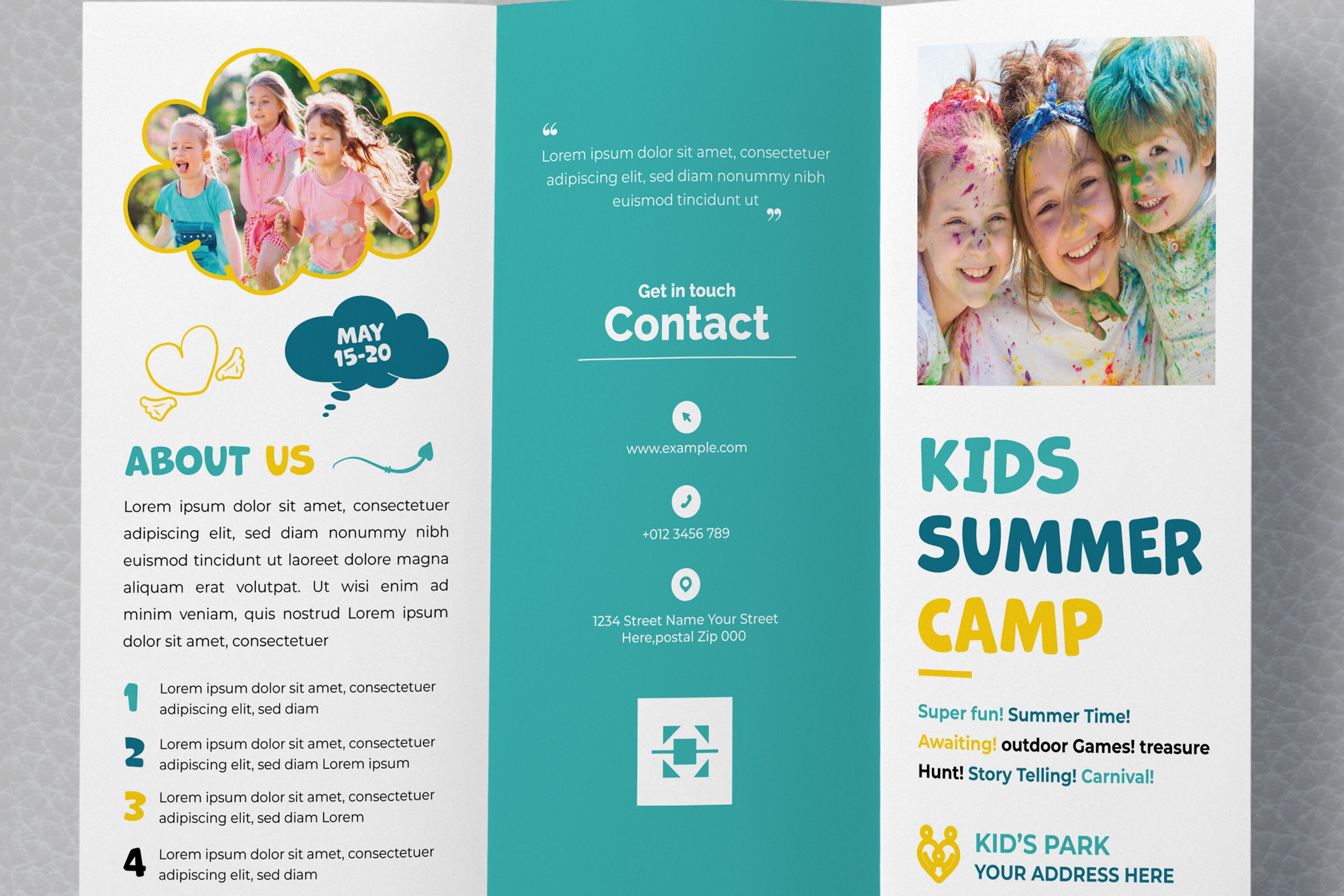Kids Summer Camp Trifold Brochure | Trifold Brochure 2023 | Kids Summer ...