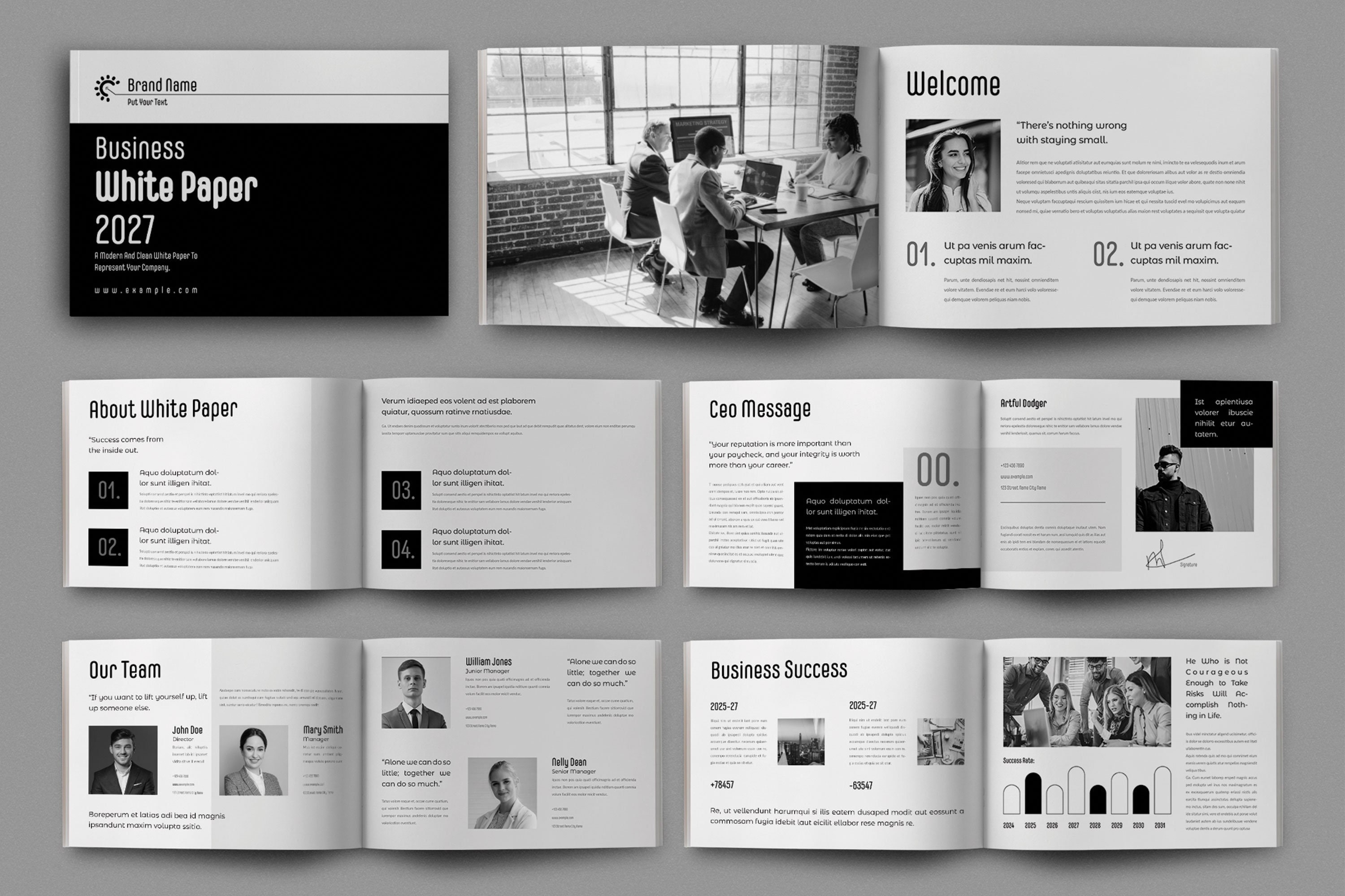 White Paper Layout - Etsy