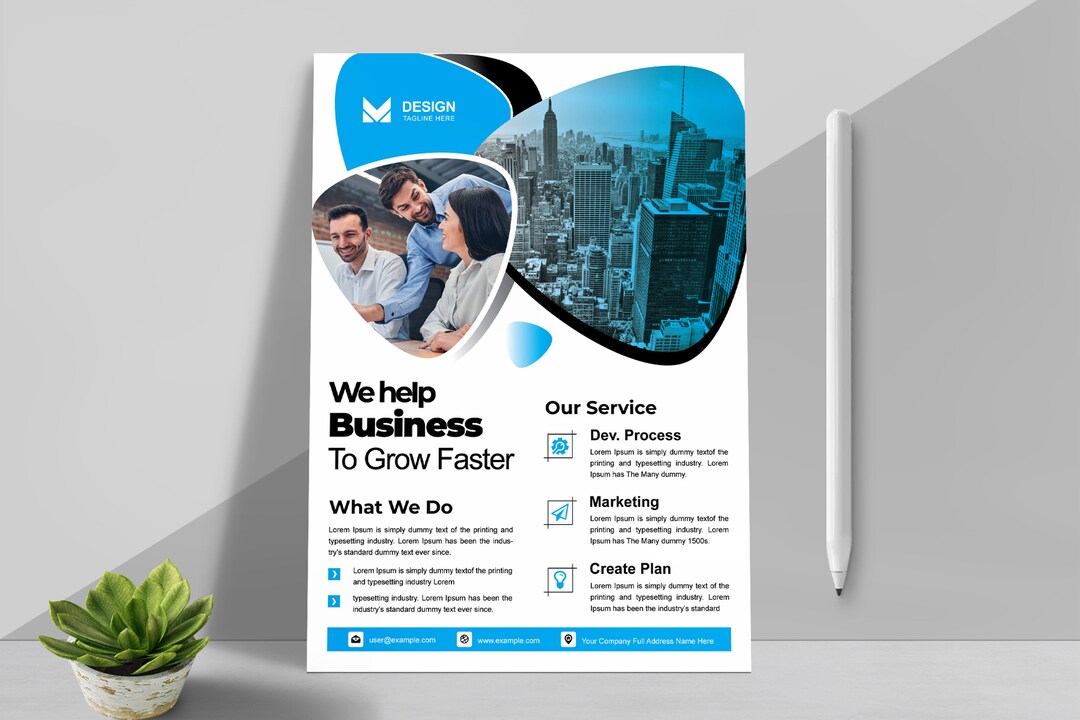 Corporate Business Flyer Template | Instant Download & Canva Supported ...