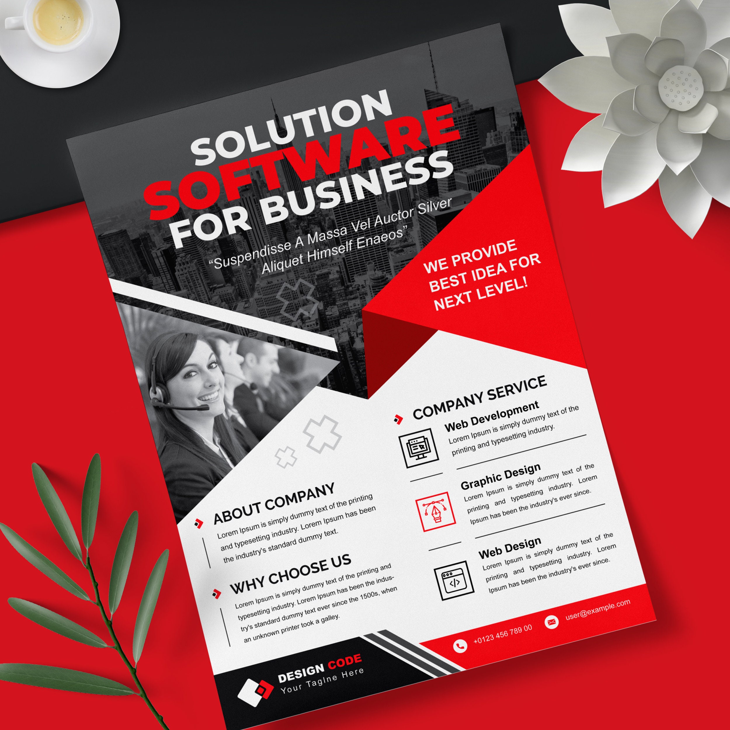 Corporate Flyer Software Company Flyer Template - Etsy