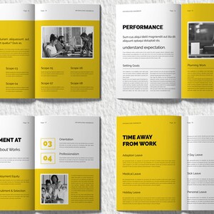 HR Employee Handbook Layout - Etsy
