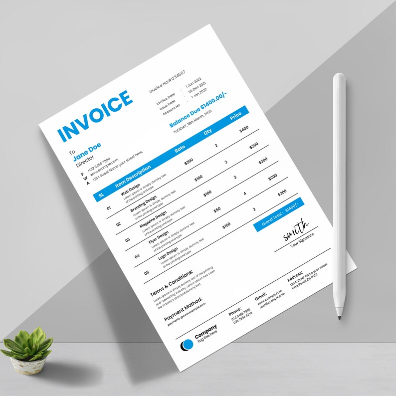 New Invoice Design - Etsy