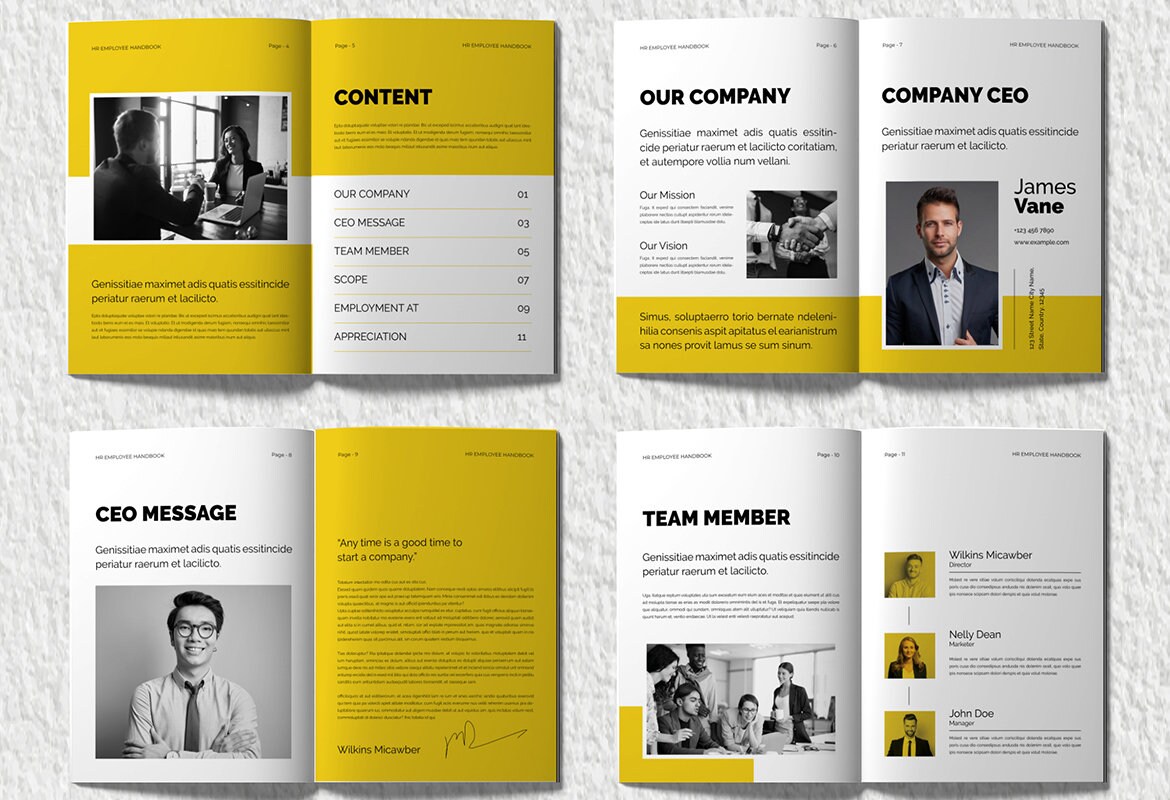 HR Employee Handbook Layout - Etsy
