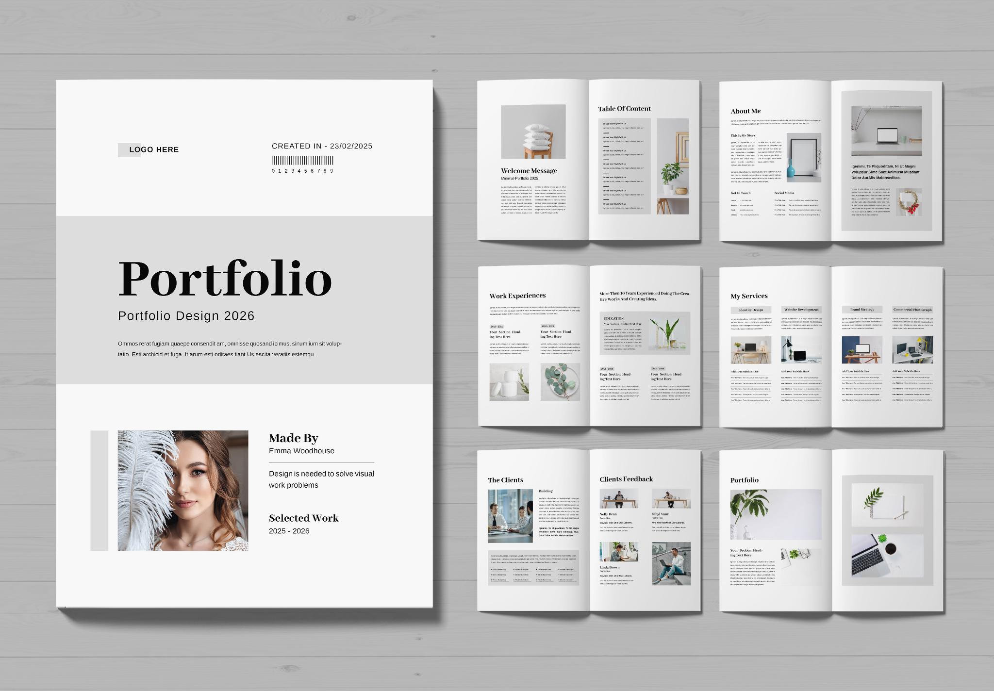 Portfolio Template Layout - Etsy