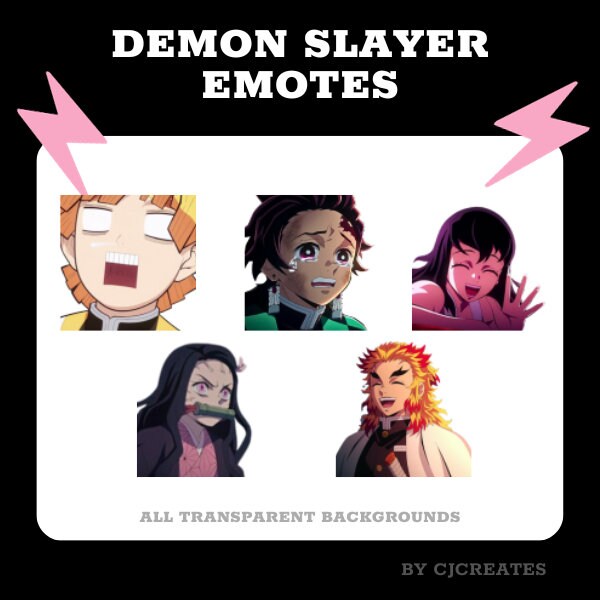 Twitch Emotes Demon Slayer - Etsy
