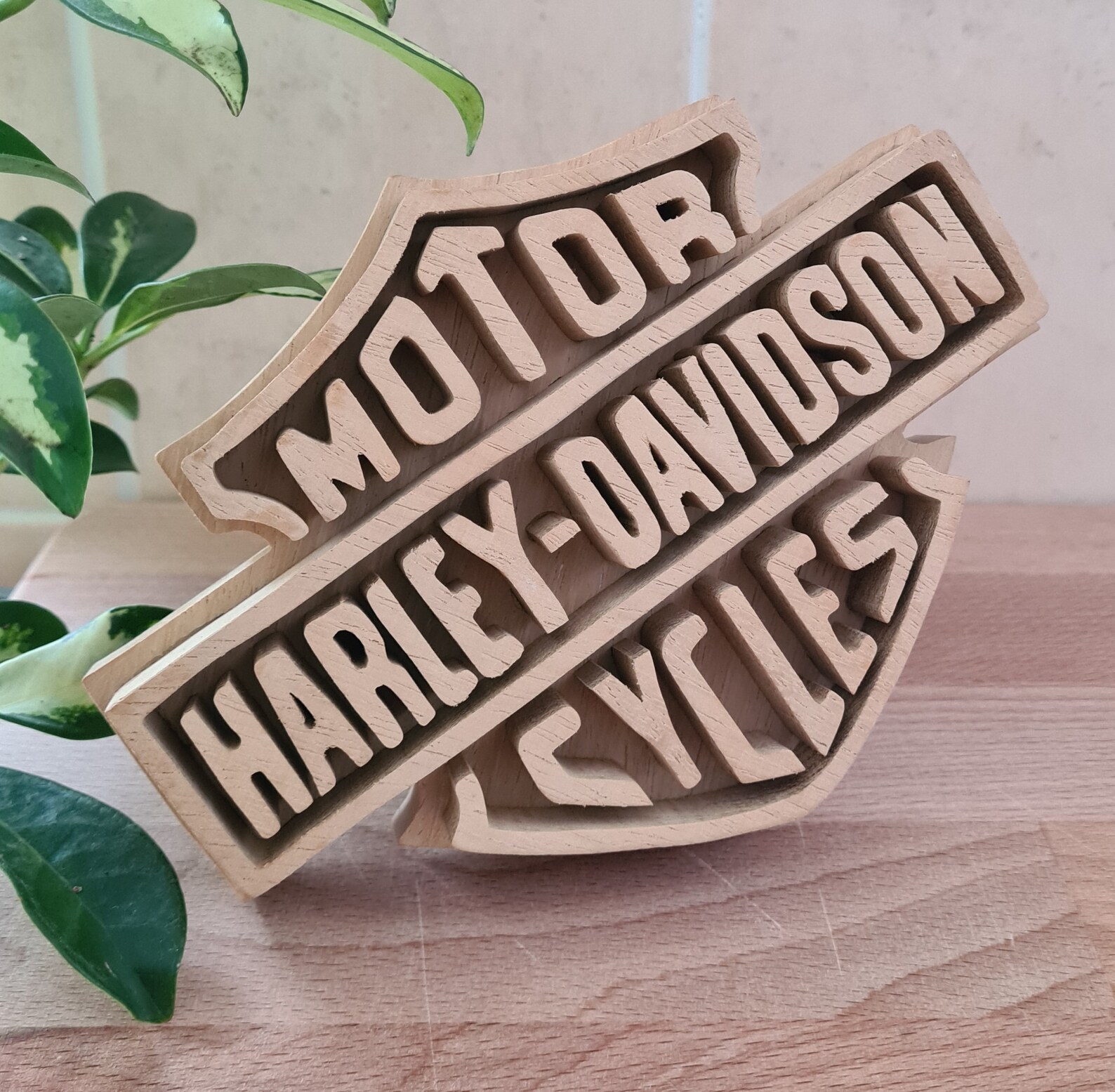 Harley Davidson Hand Crafted Wooden Sign Etsy