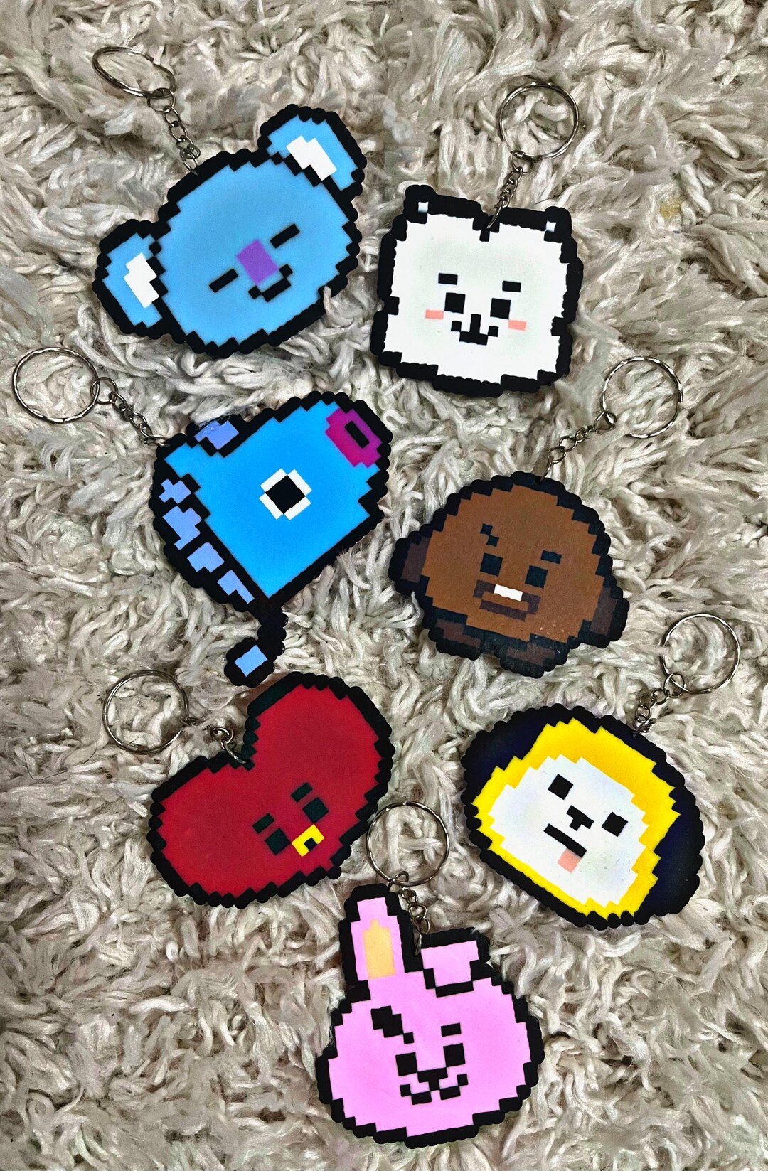 BTS Keychains - Etsy