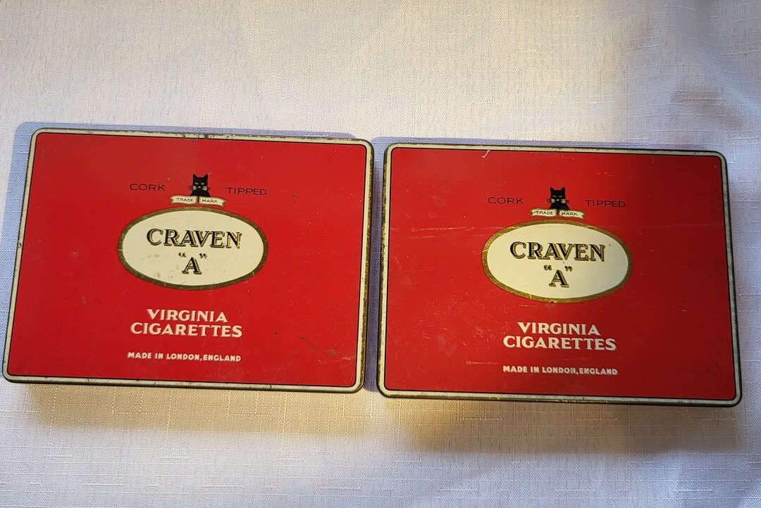 Craven a Virgina Cigarettes Metal Tins X 2 Both in Very Good Condition ...