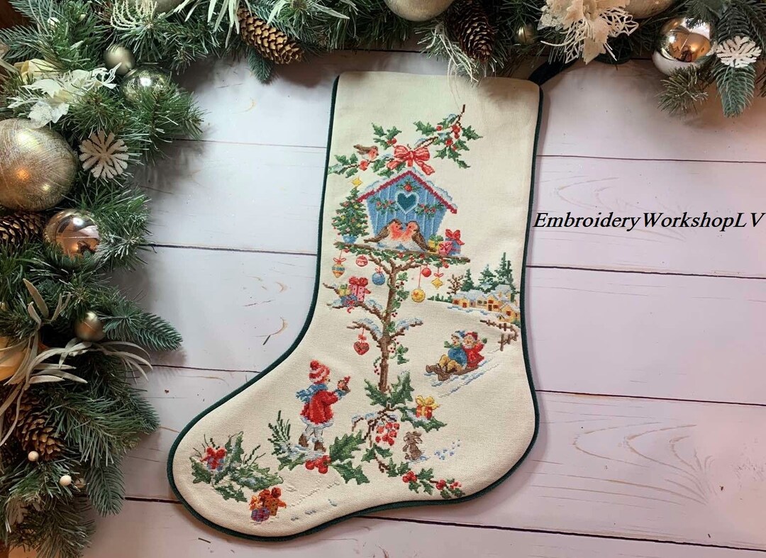 Extra Large Personalized Christmas Stocking. Vintage Stocking ...